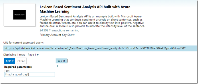 Chris Webb's BI Blog: Sentiment Analysis In Excel With Azure Machine ...